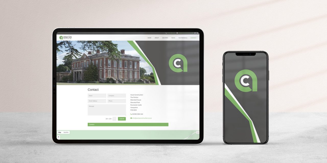 Ascia Construction web design projec - Eon Graphics